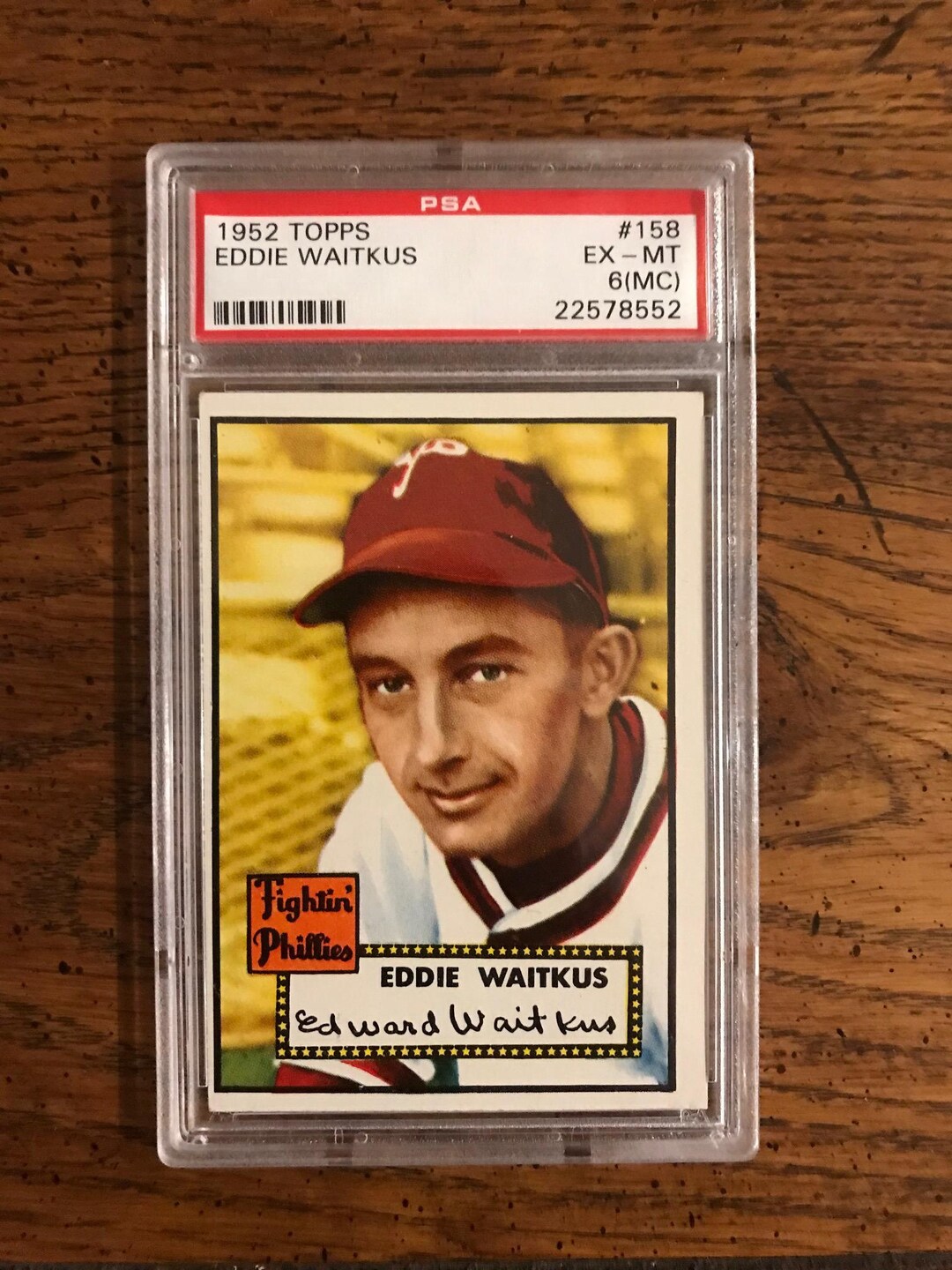 Eddie Waitkus 1952 Baseball Card PSA 6(MC) (as Pictured) (original ...
