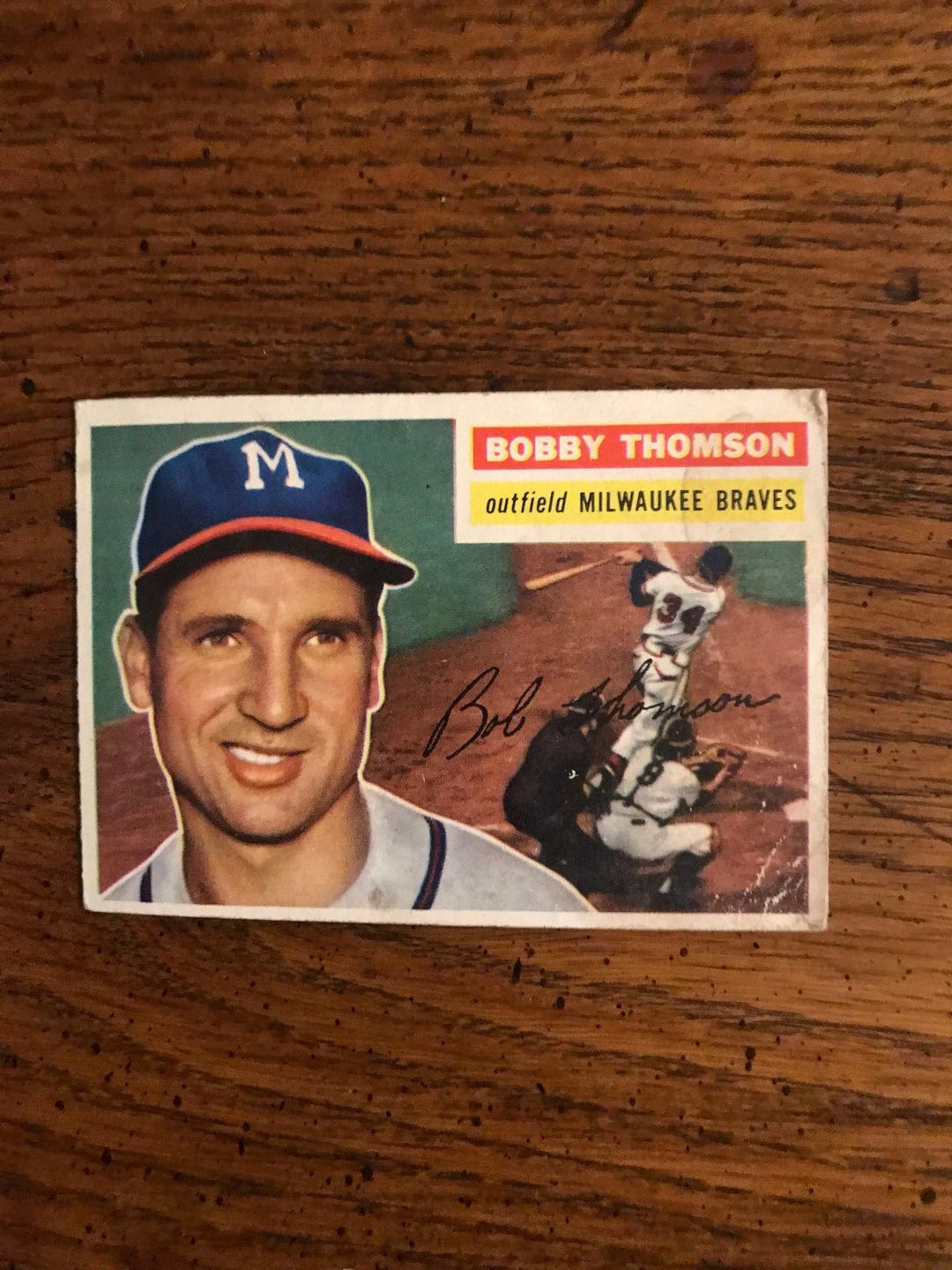 Bobby Thomson 1956 Topps Baseball Card (as Pictured) (original Issue ...