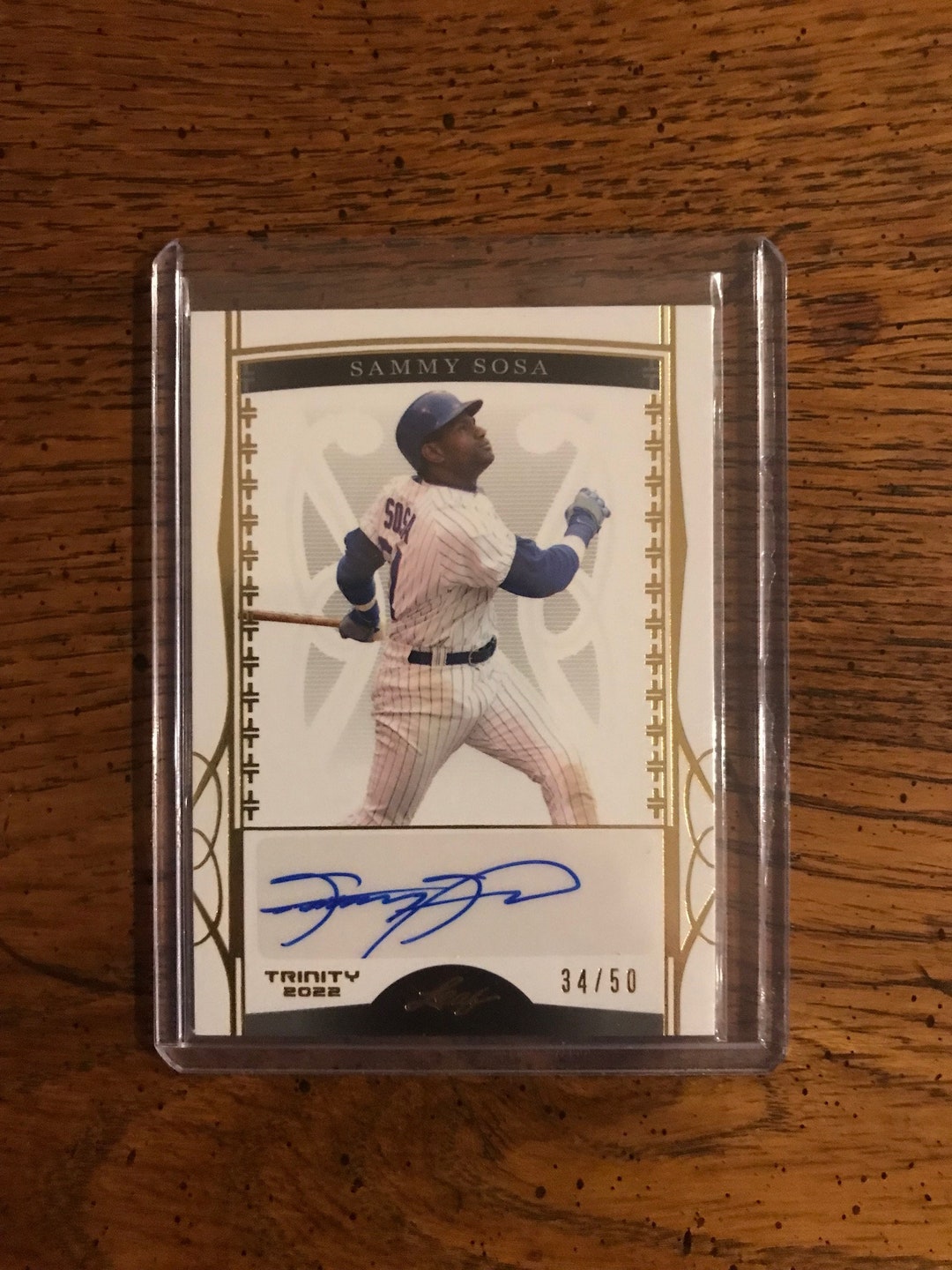 Sammy Sosa Autograph Numbered 34/50 Leaf Trinity (original Issue) (as ...