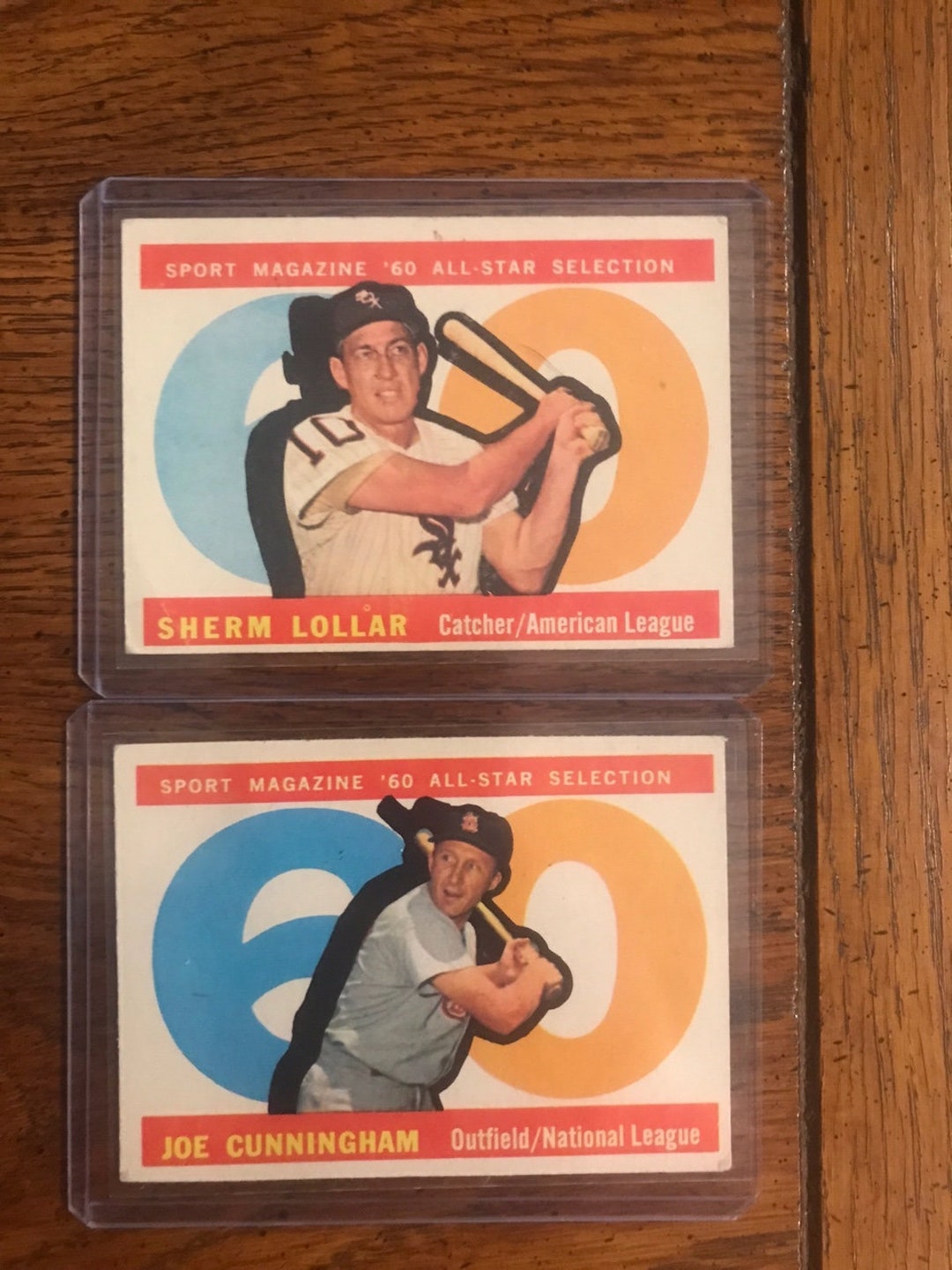 Joe Cunningham and Sherm Lollar 1960 All Star Baseball Cards (as ...