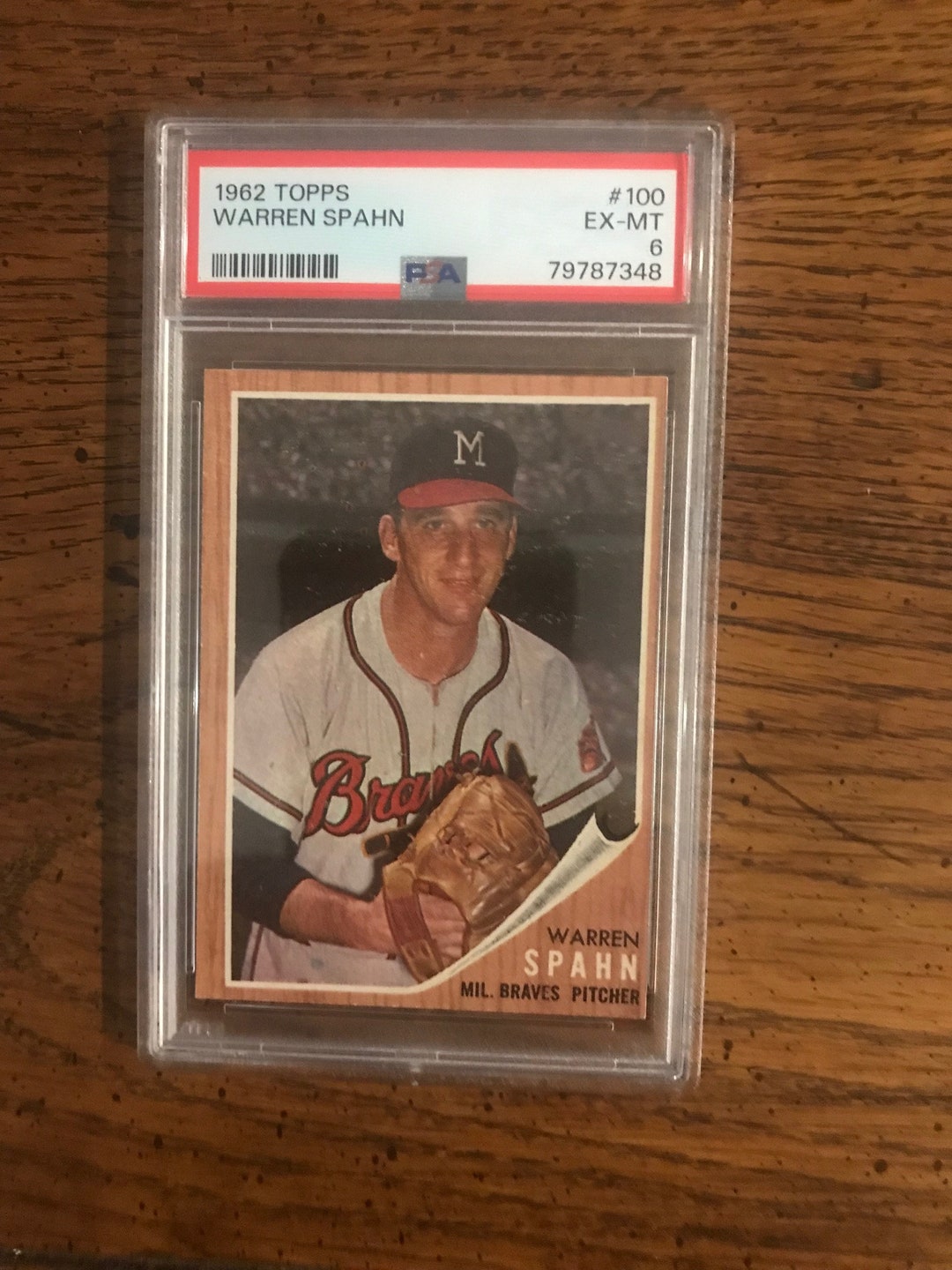 Warren Spahn 1962 Topps Baseball Card PSA 6 original Issue as Pictured ...