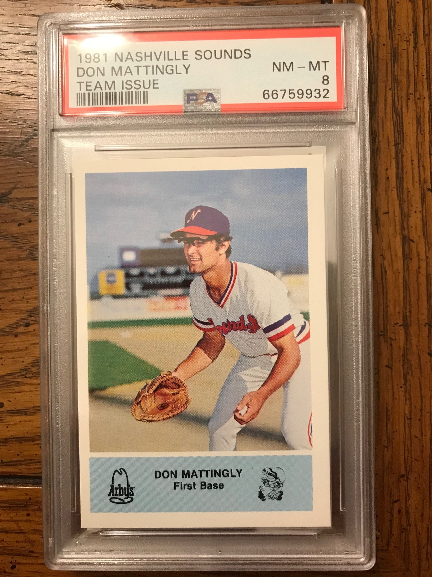 Don Mattingly PSA 8 1981 Nashville Sounds Baseball Card original Issue ...
