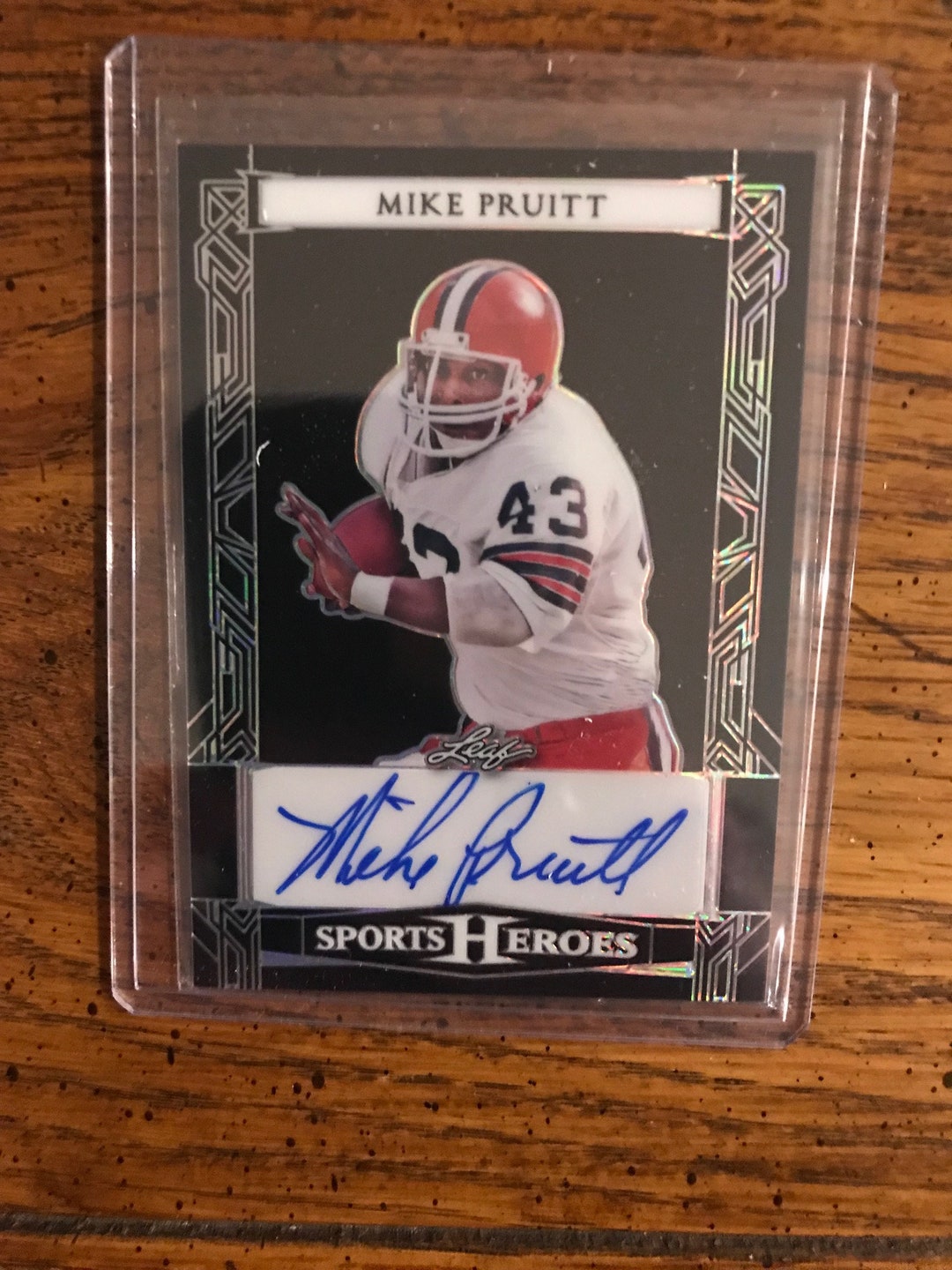 Mike Pruitt Autograph 25/49 Leaf Sports Heroes (original Issue) (as ...