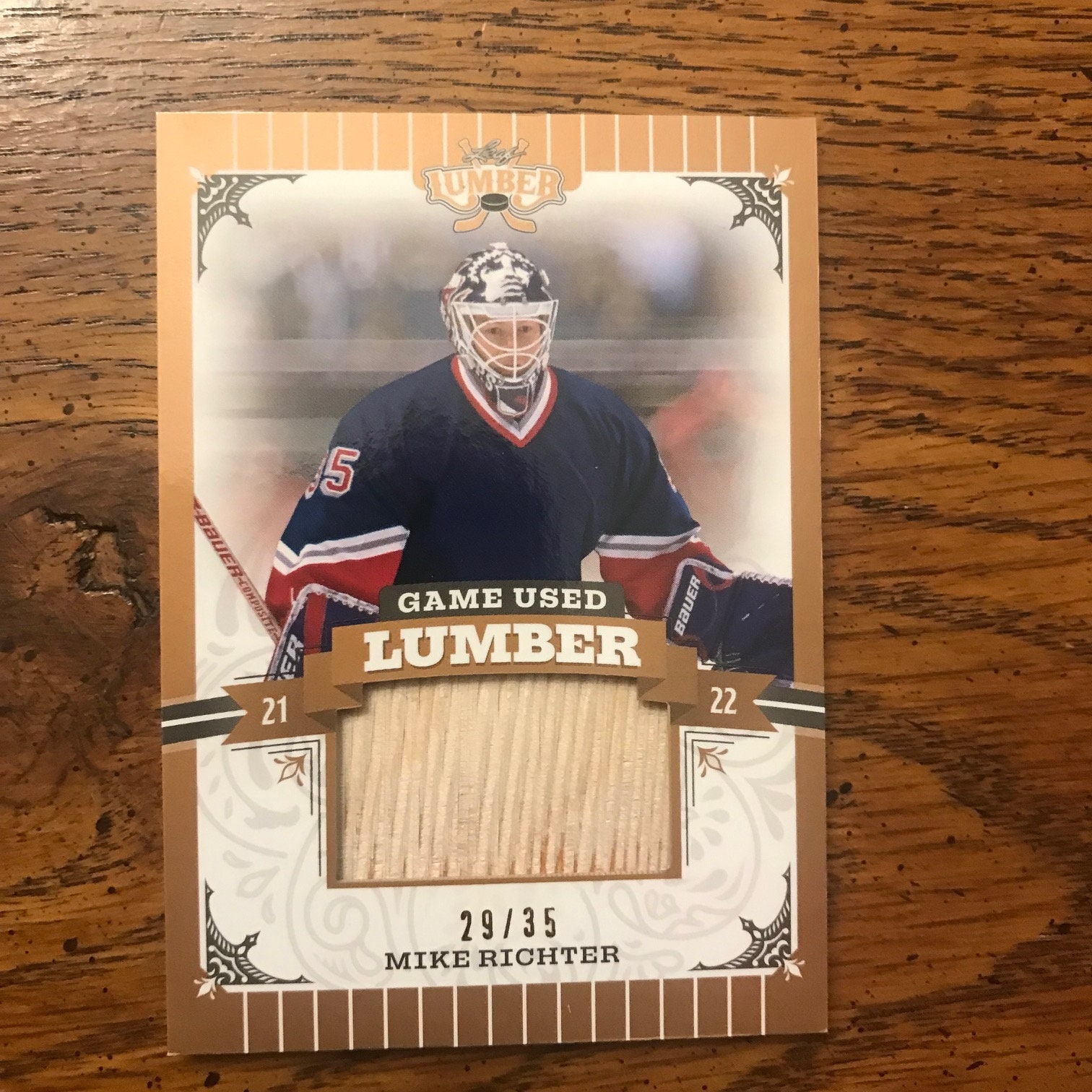 Mike Richter 29/35 Leaf Game Used Lumber (as Pictured) (original Issue ...