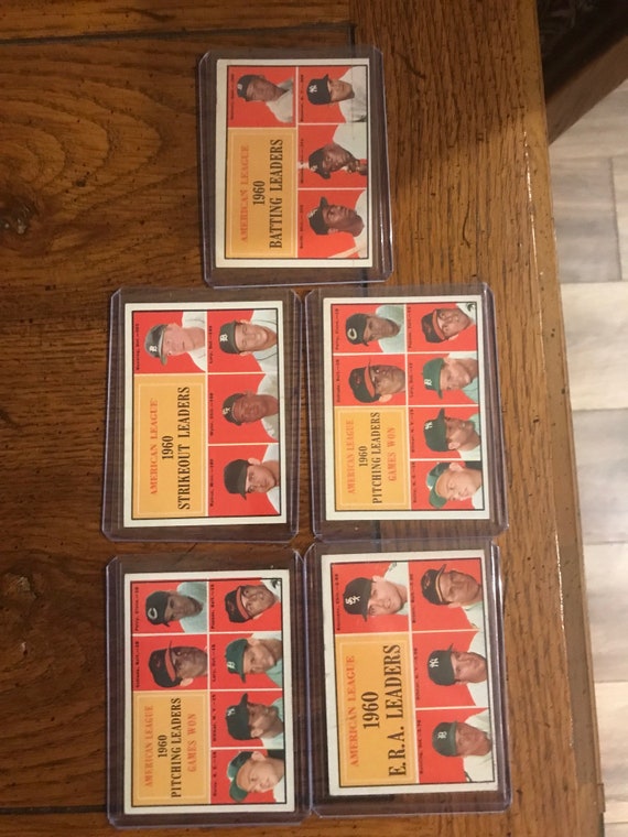 Leader Cards Five Different 1961 Topps Baseball Cards - Etsy