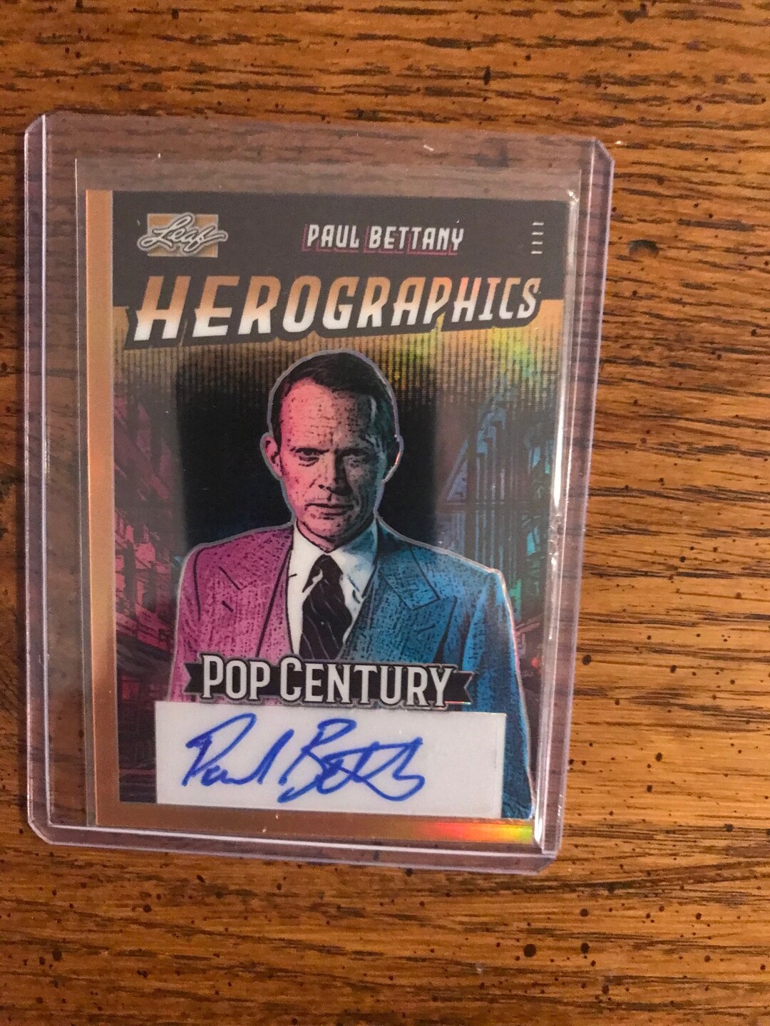 Paul Bettany Autograph Leaf Pop Century Numbered 1/1 as Pictured 3996 ...