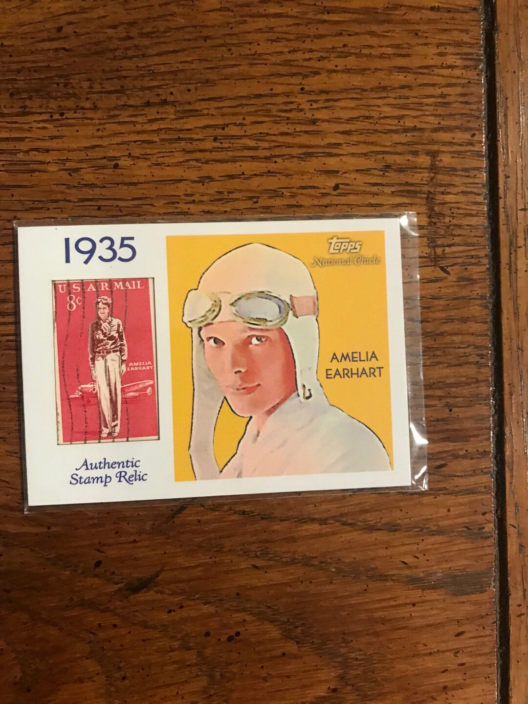 Amelia Earhart Topps Icon Card With Stamp 1823 - Etsy