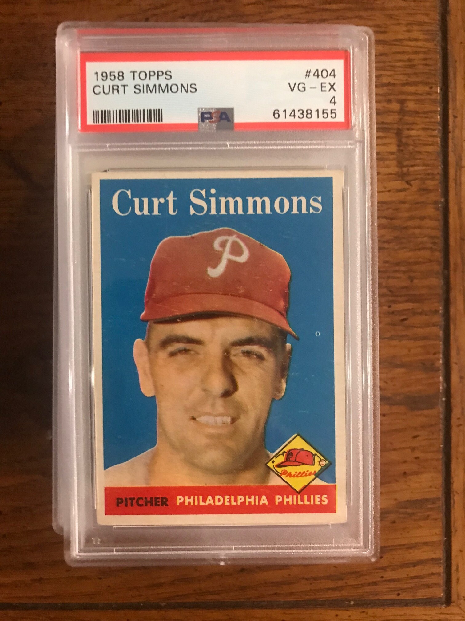 Curt Simmons PSA 4 1958 Topps Baseball Card as Pictured original Issue ...