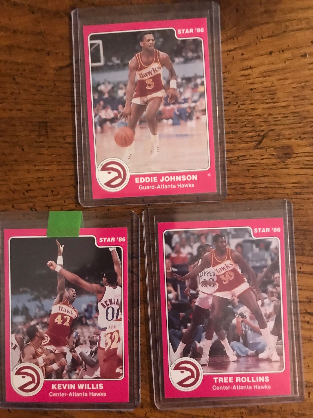 Eddie Johnson, Tree Rollins, Kevin Willis Star Company 84 Basketball ...