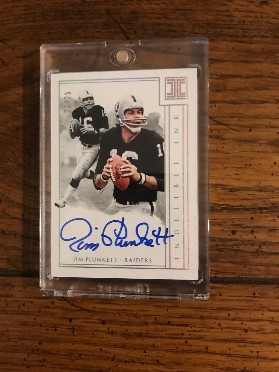 Jim Plunkett Autograph 22/25 Panini Impeccable Football Card (original ...