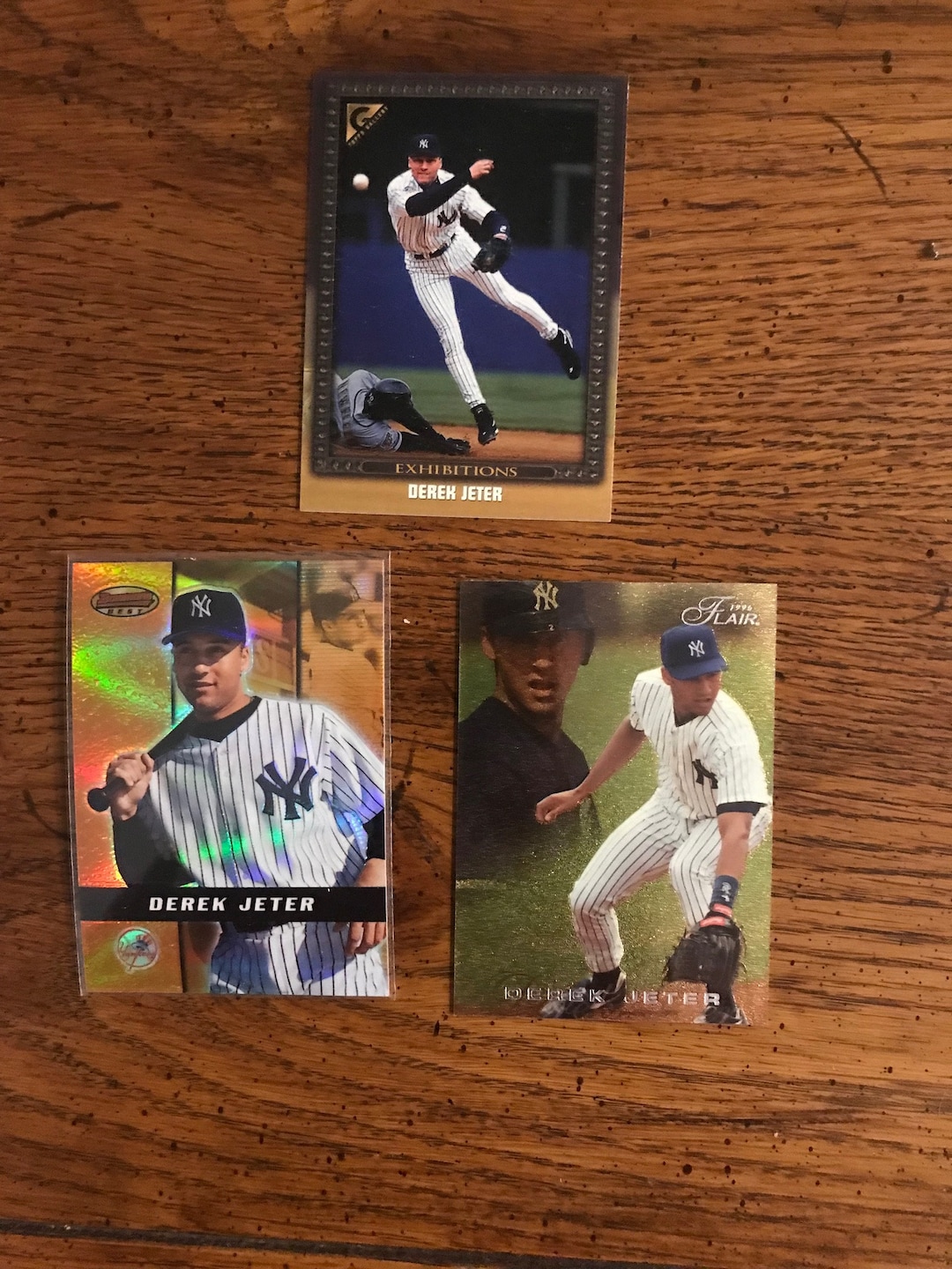 Derek Jeter 3 Different Baseball Cards (as Pictured) (original Issue ...