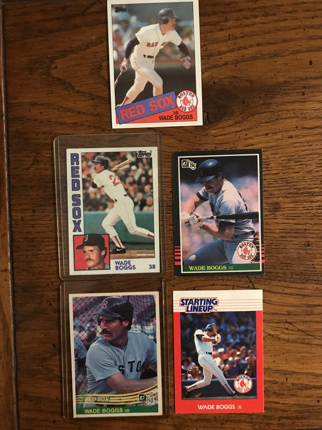 Wade Boggs 5 Different Baseball Cards original Issue as Pictured 2985 ...