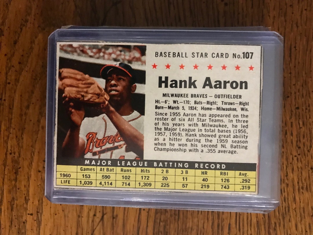 Hank Aaron 1961 Post Baseball Card (as Pictured) (original Issue) (3752 ...