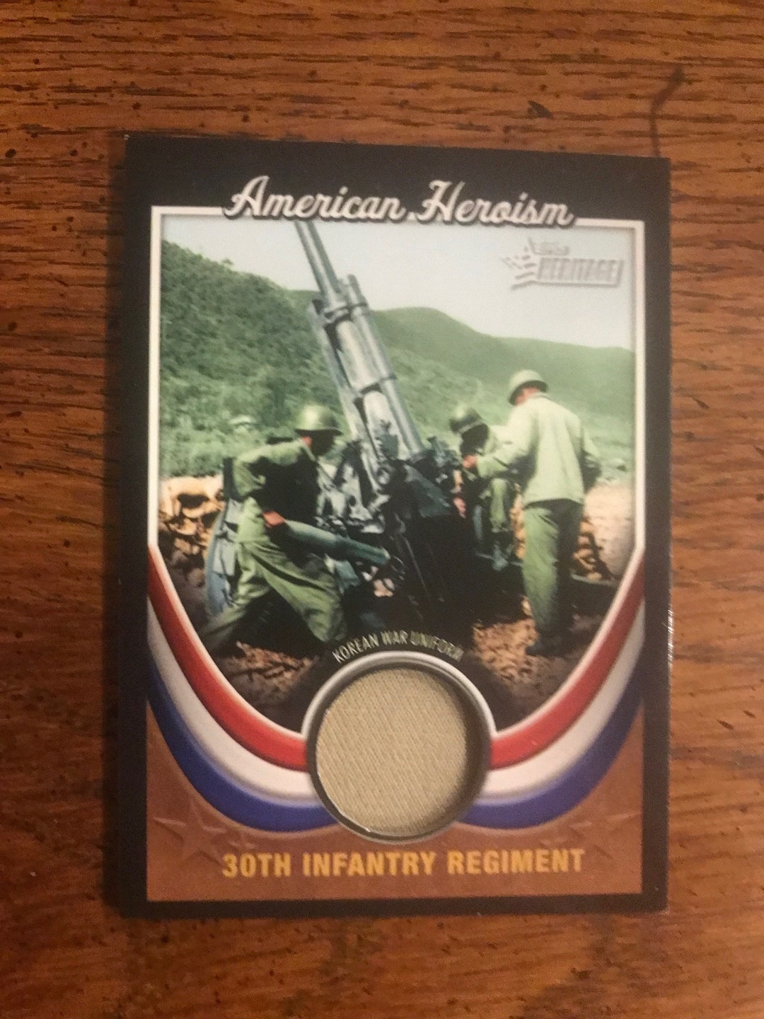 30th Infantry Regiment Korean War Uniform Relic Card Topps American ...