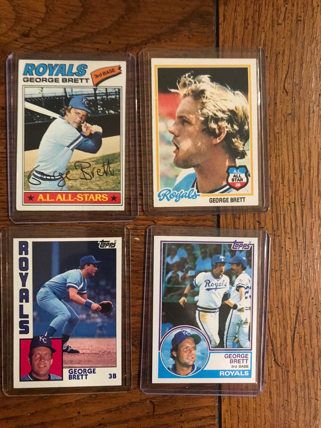 George Brett 4 Different Baseball Cards (original Issue) (as Pictured ...