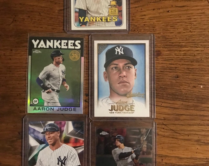 Aaron Judge 5 Different Baseball Cards (original Issue) (as Pictured ...