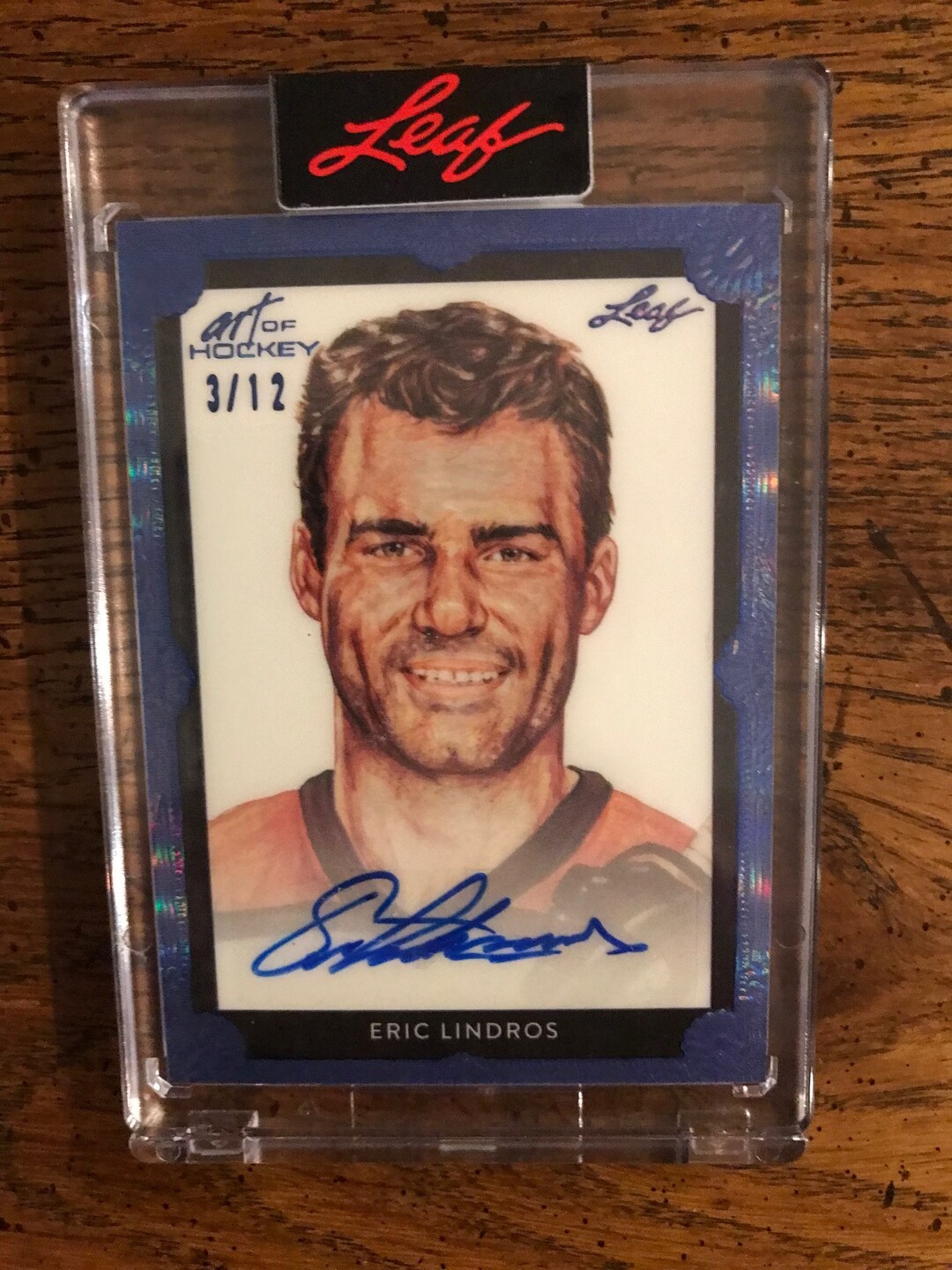 Eric Lindros Autograph 3/12 Leaf Art of Hockey Card (original Issue ...