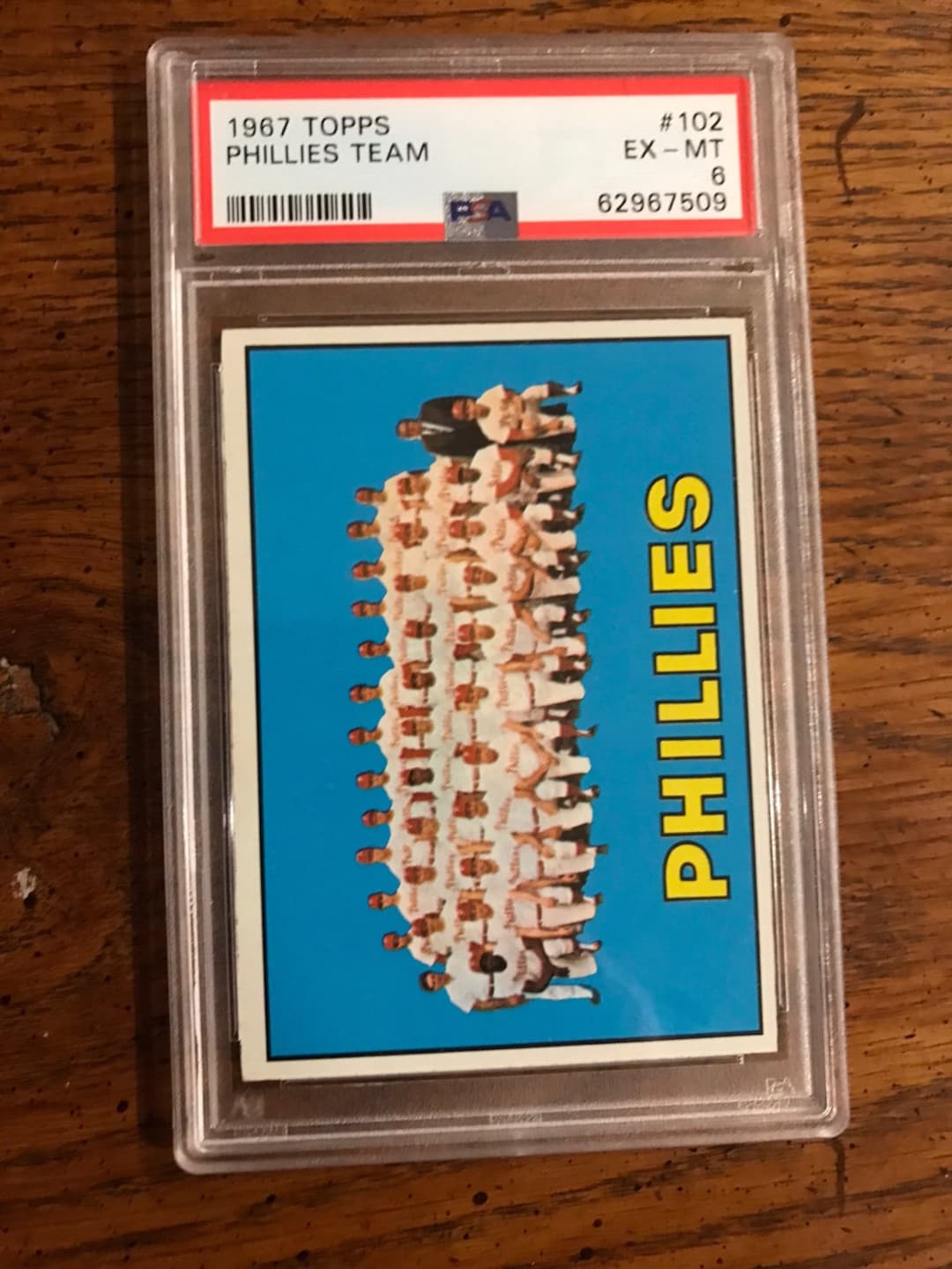 Phillies Team Card PSA 6 1967 Topps Baseball Card (as Pictured ...