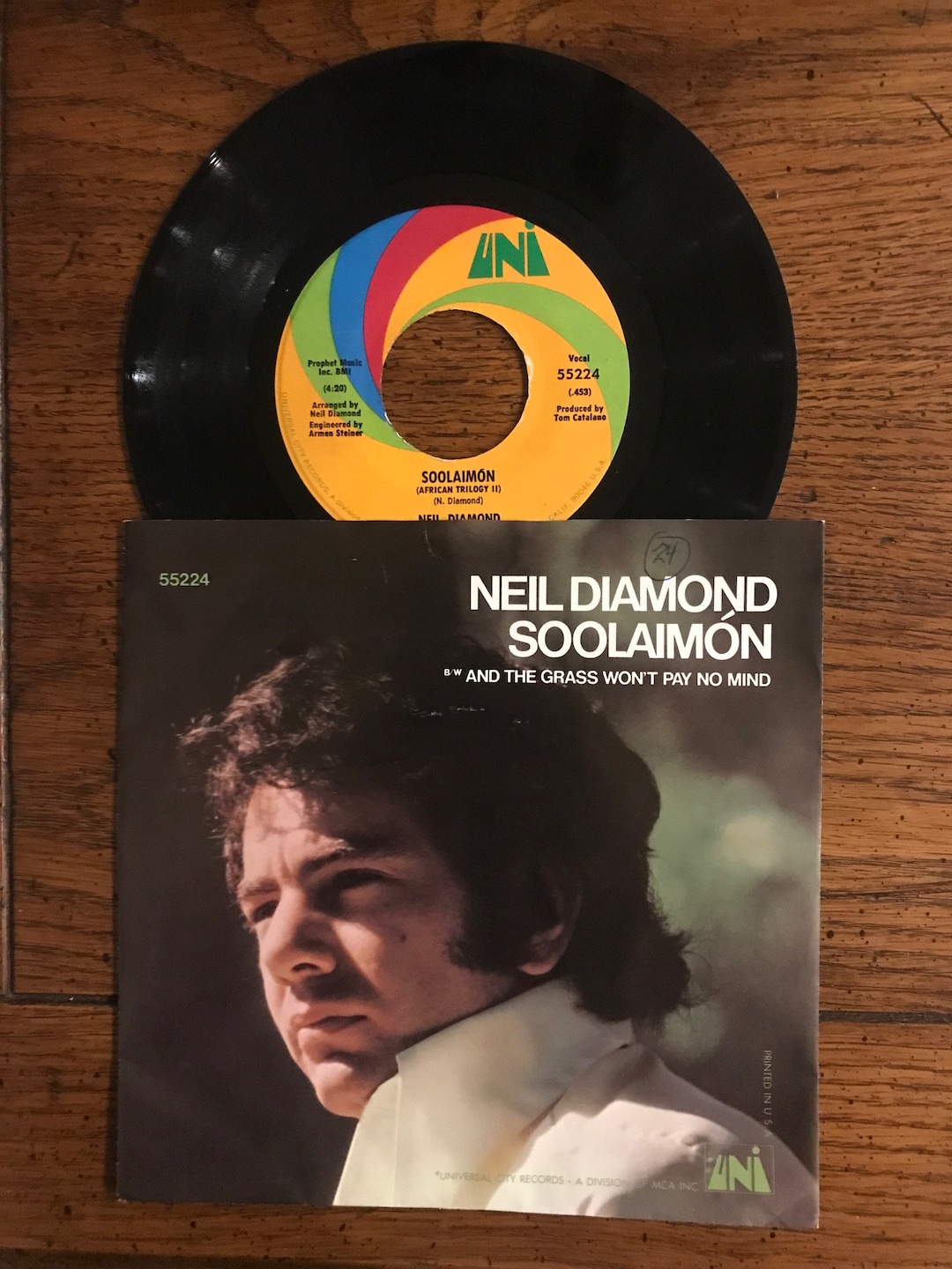 Neil Diamond 45 Soolaimon With Picture Sleeve (B1) - Etsy