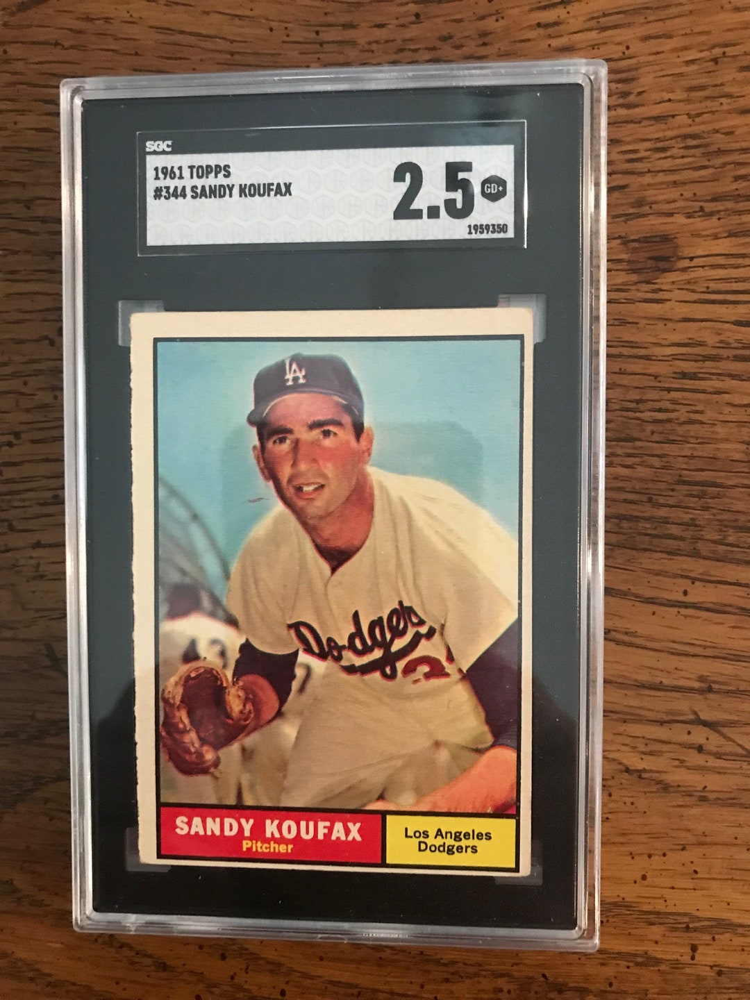 Sandy Koufax 1961 Topps Baseball Card SGC 2.5 original Issue as ...