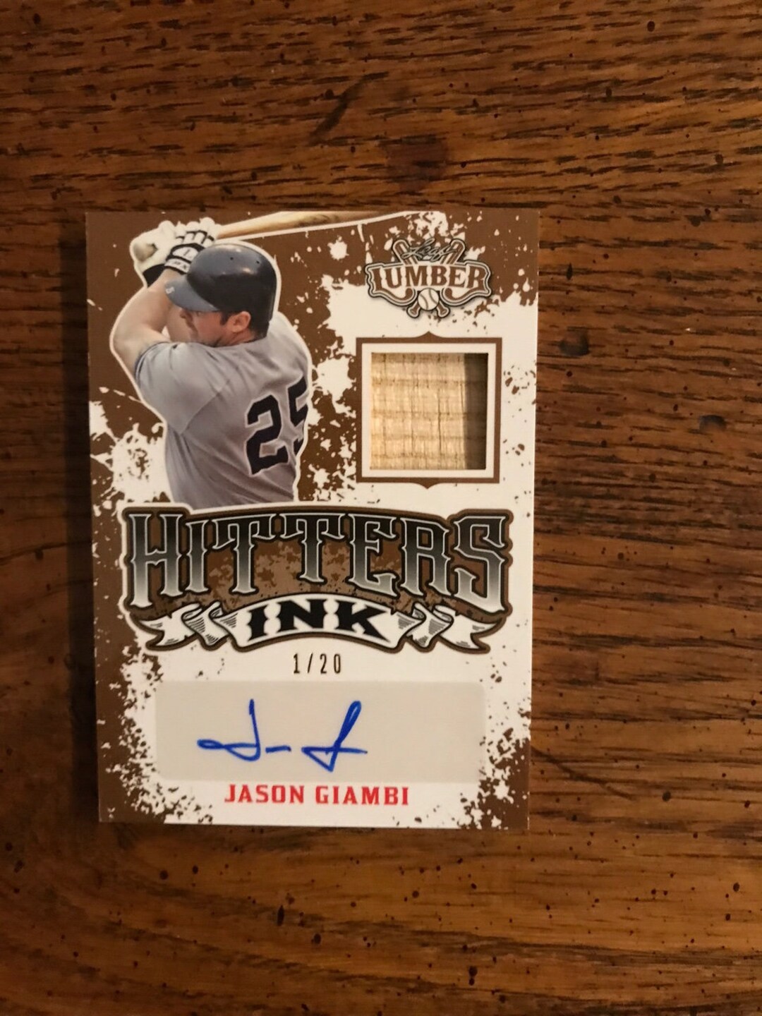 Jason Giambi Autograph 1/20 Leaf Lumber Baseball Card as Pictured ...