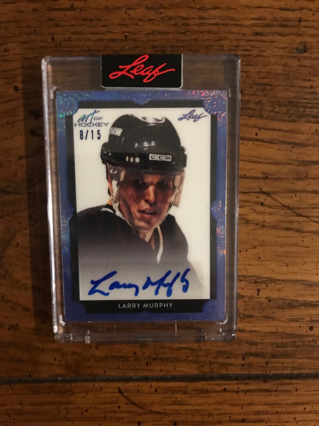 Larry Murphy Autograph 8/15 Leaf Art of Hockey Card as Pictured ...