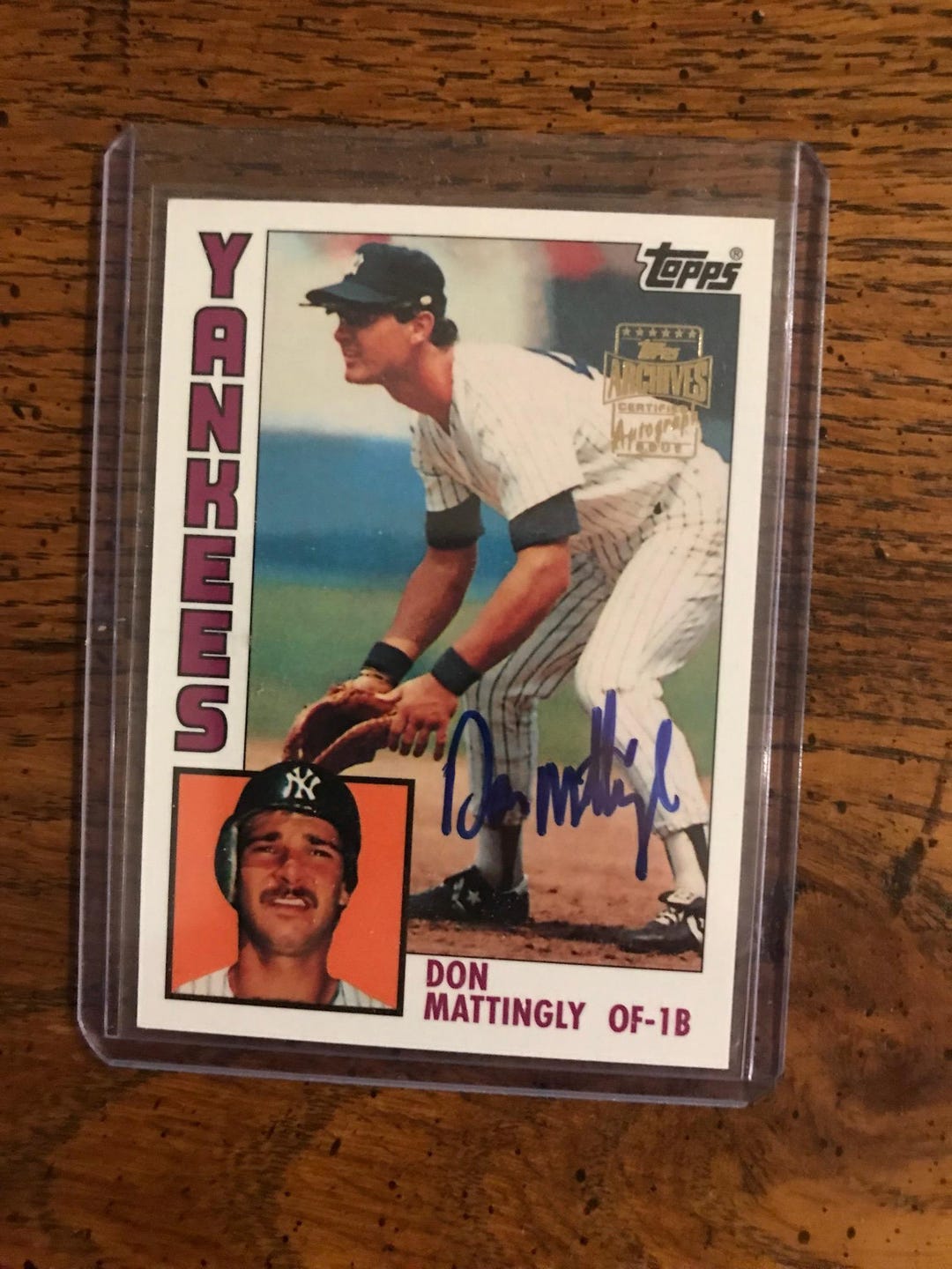 Don Mattingly Autograph Topps Archive Baseball Card. original Issue ...