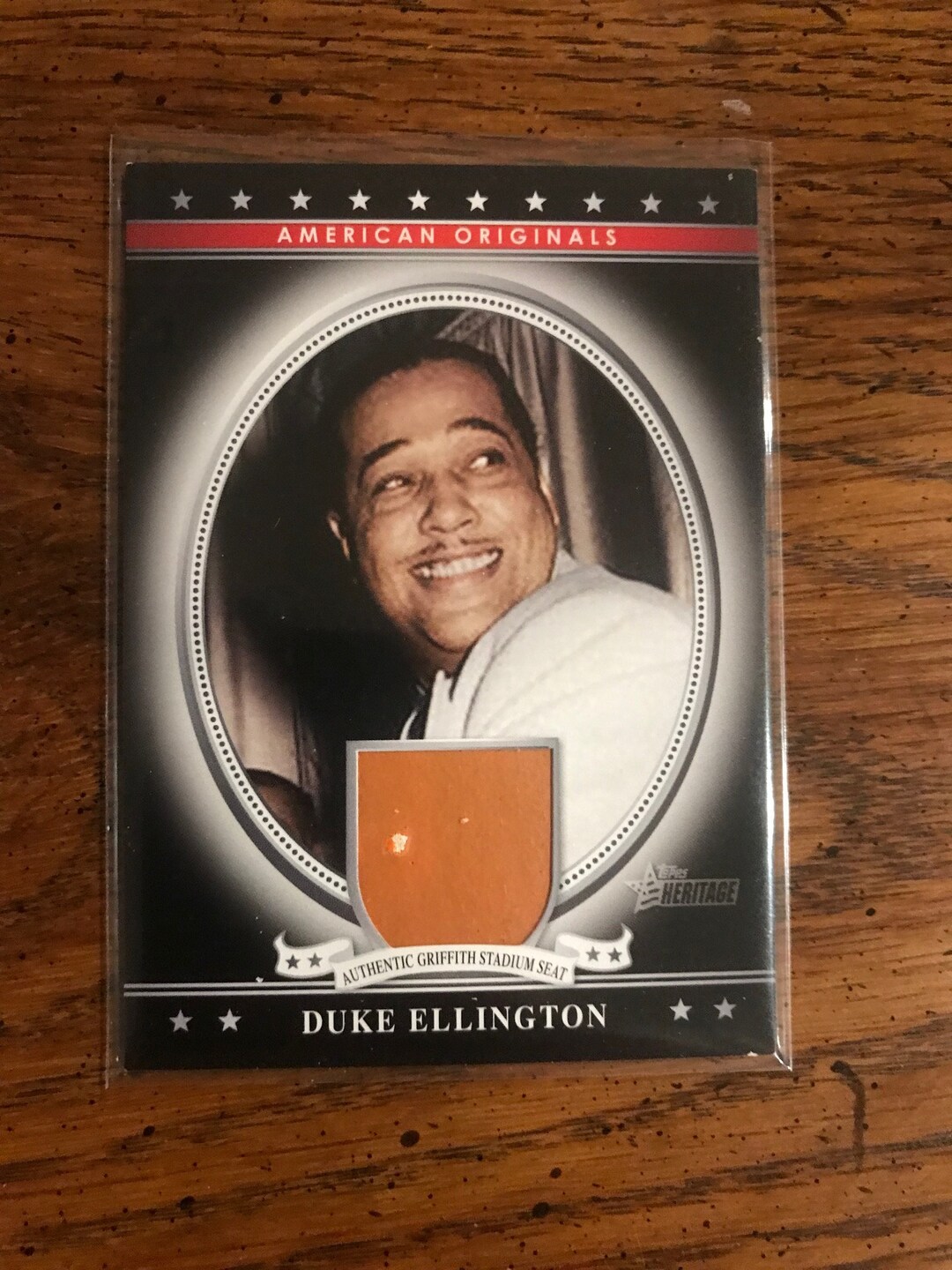 Duke Ellington Griffith Stadium Seat Piece Topps Card (1157) - Etsy