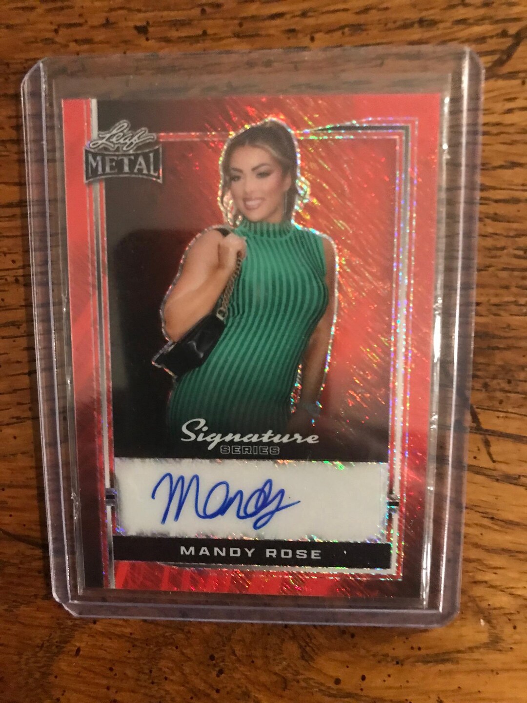 Many Rose Autograph Leaf Metal Signature Wrestling Card Numbered 1/1 ...