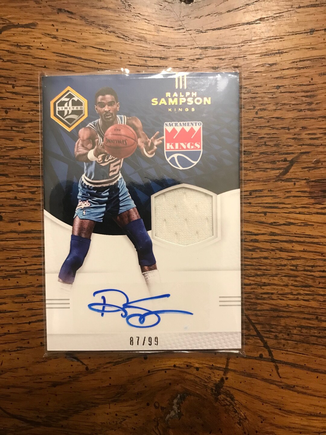 Ralph Sampson Autograph & Game Used Material Card 67/99 Panini Limited ...