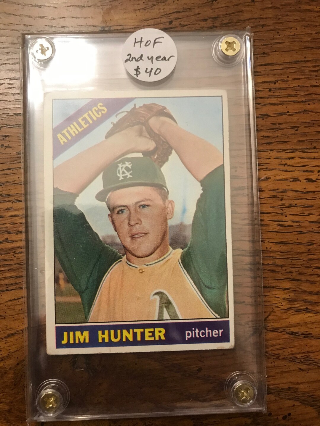 Jim Hunter 1966 Topps Baseball Card (original Issue) (as Pictured ...