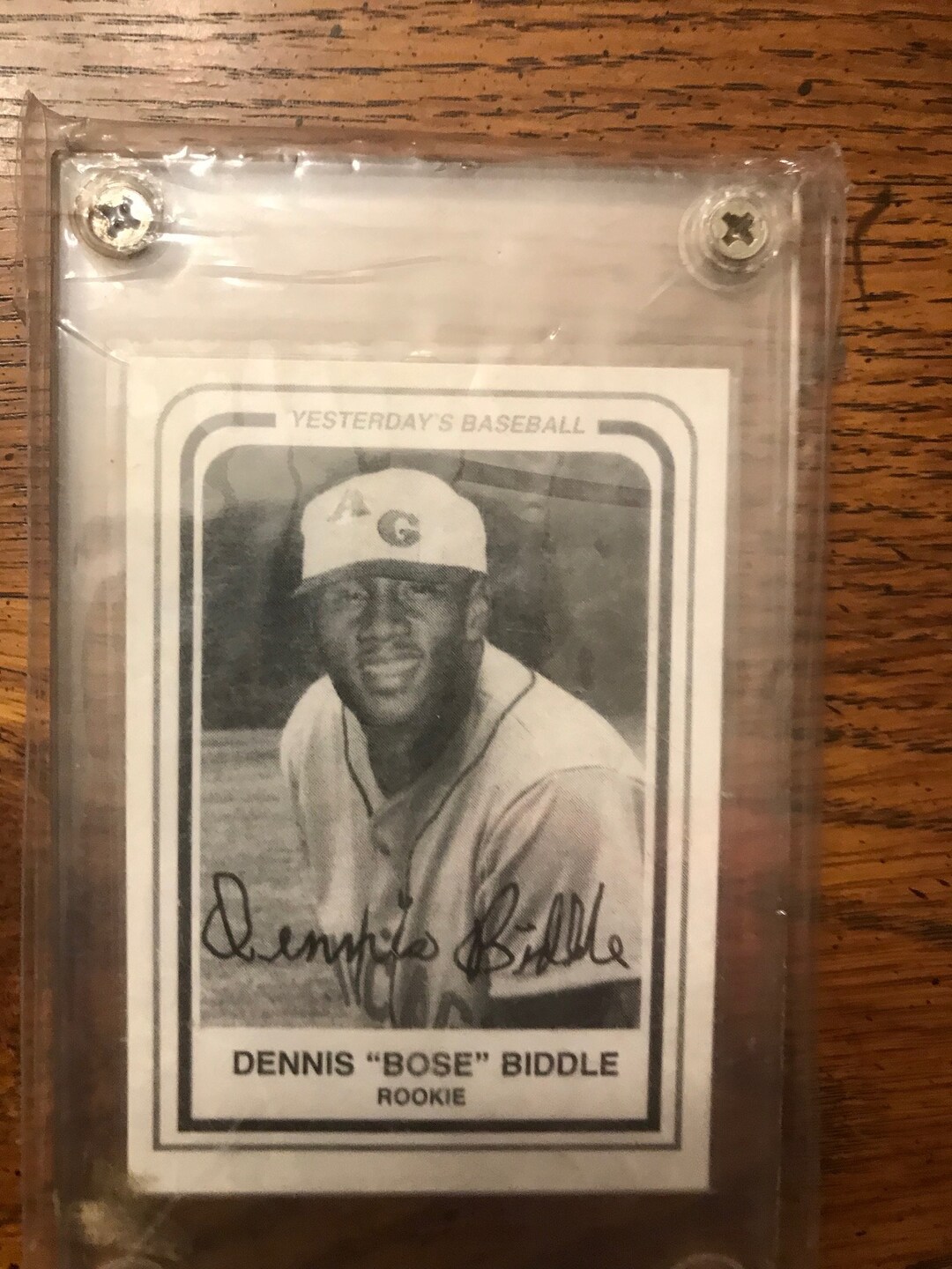 Dennis Bose Biddle Autographed Baseball Card (original Issue) (as ...
