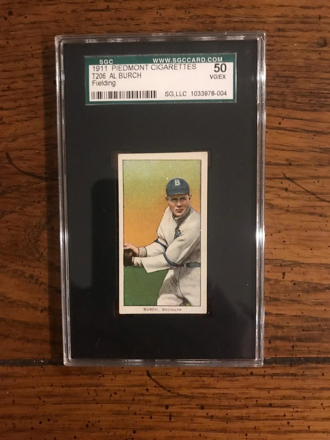 Burch T206 1909 Baseball Card SGC 50 (original Issue) (as Pictured ...