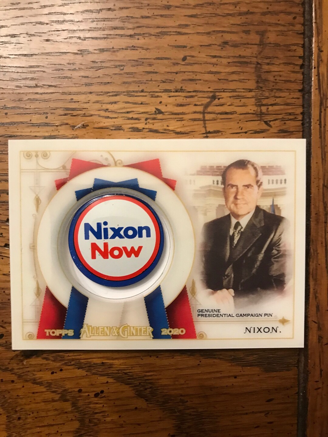 Richard Nixon Topps Presidential Relic Campaign Pin Card (as Pictured ...