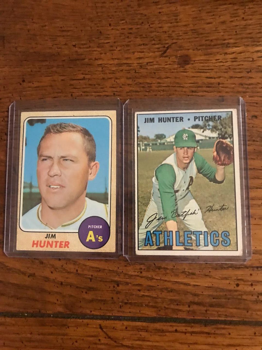 Jim Catfish Hunter 1967 and 1968 Topps Baseball Cards (5225) - Etsy