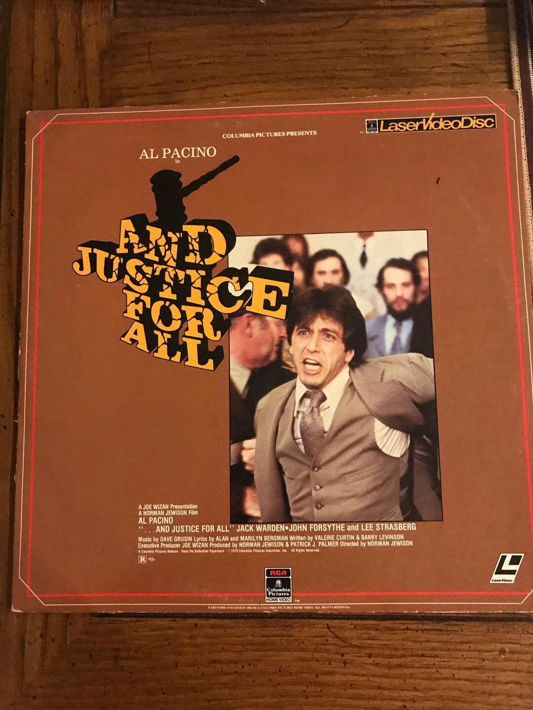 And Justice for All Laser Disc Jacket Shows Wear Free Shipping in USA ...