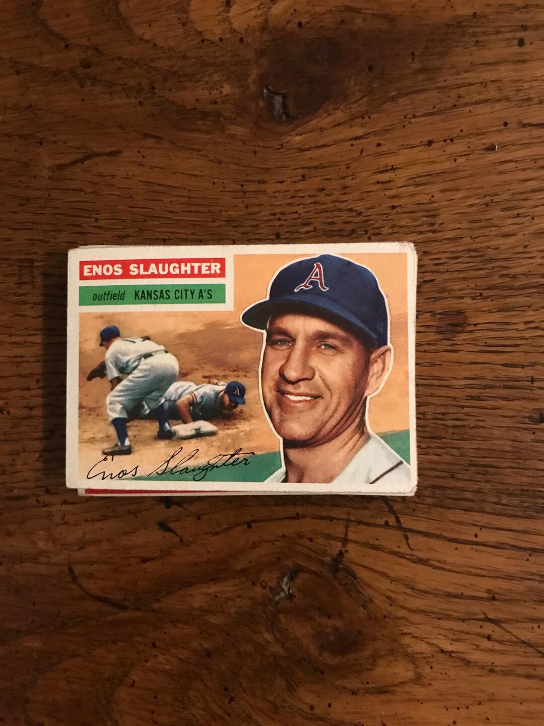 Enos Slaughter 1956 Topps Baseball Card (as Pictured) (original Issue ...