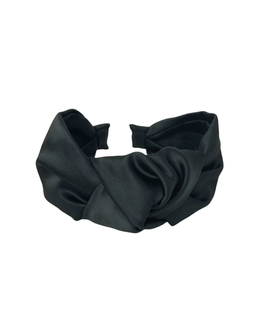 Plain Elain Black Satin Knotted Headband anna - Etsy