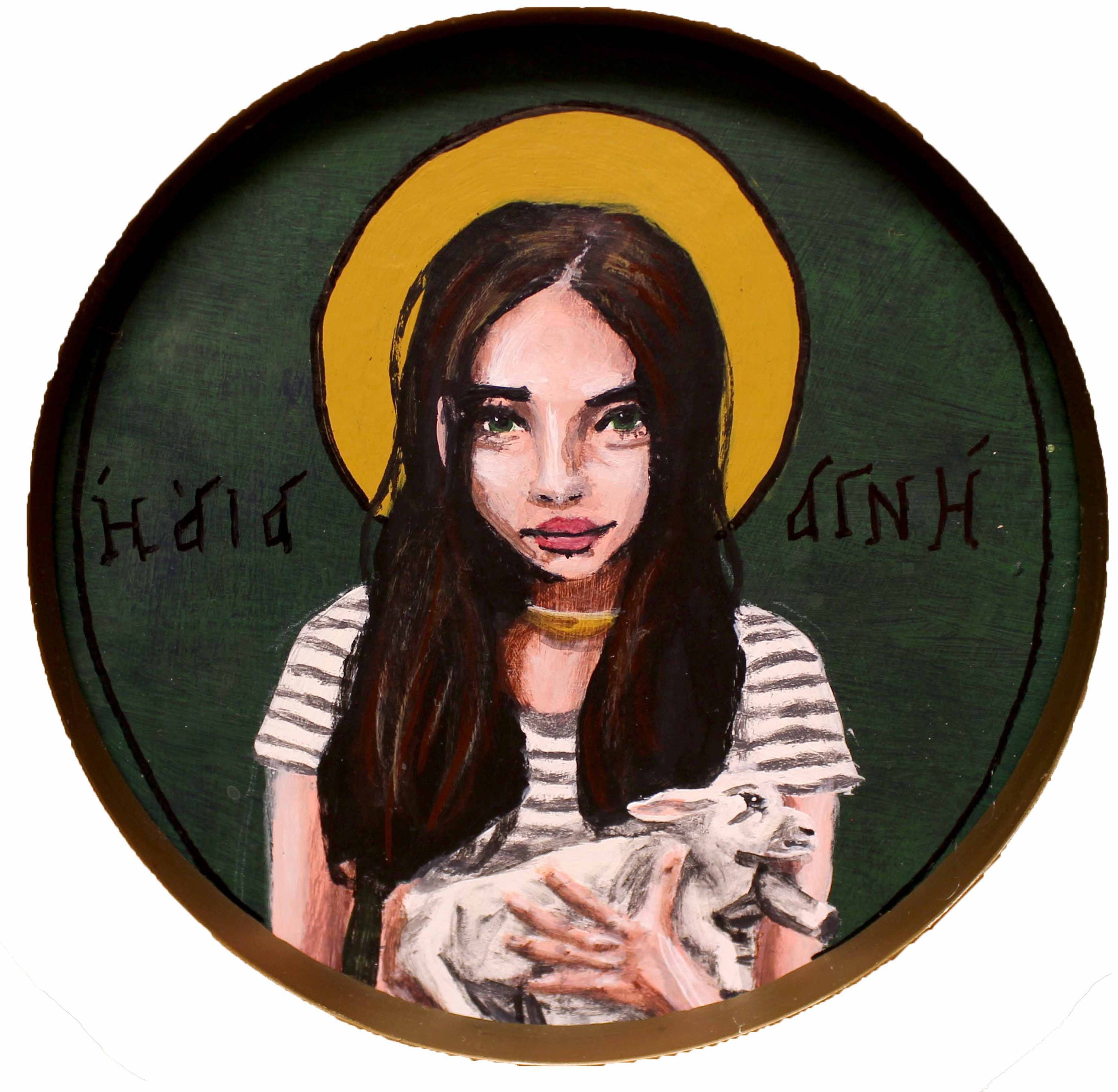 St. Agnes Modern Icon 5x7 Print | Etsy