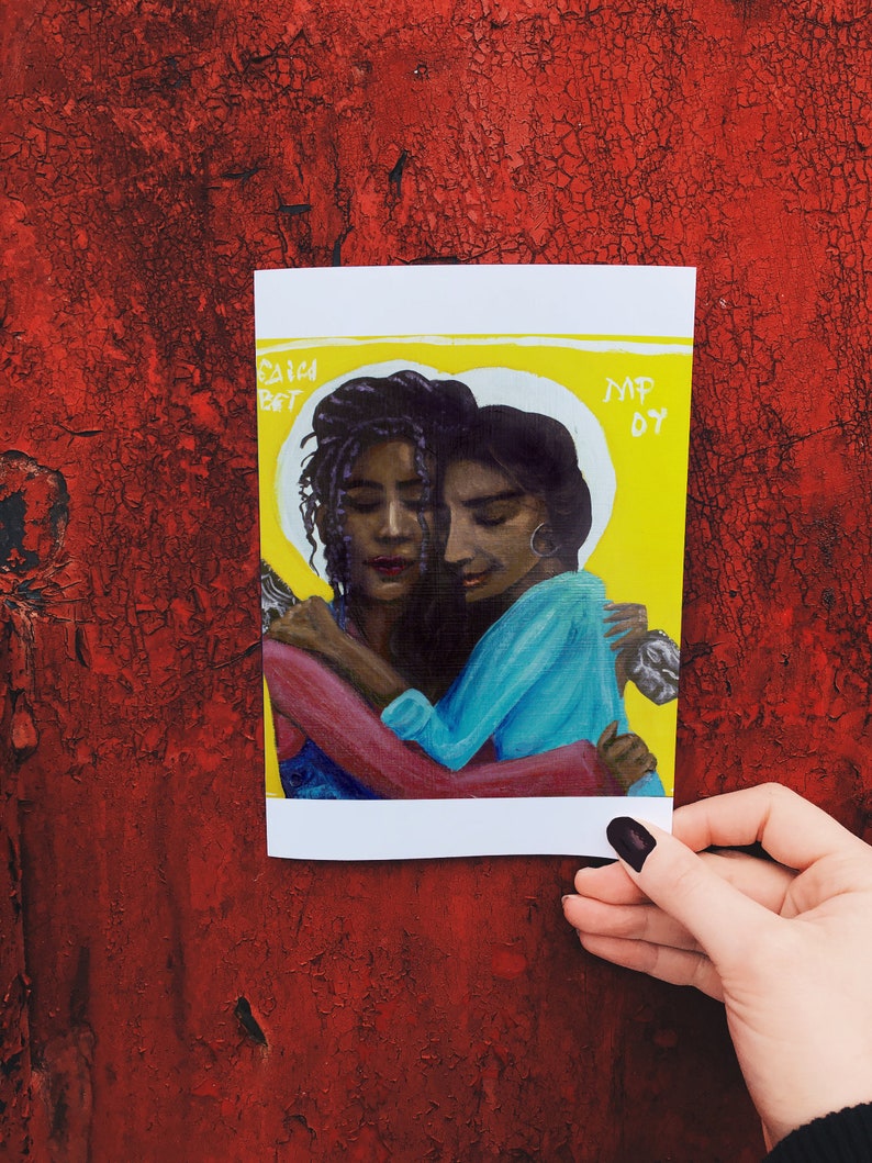 The Visitation Modern Icon 5"x7" Print - Etsy