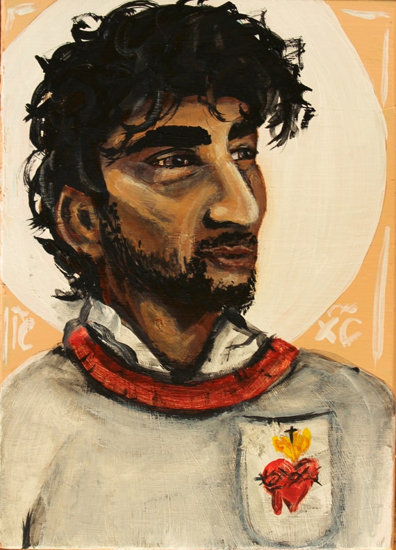 Sacred Heart of Jesus Modern Icon 5x7 Print | Etsy