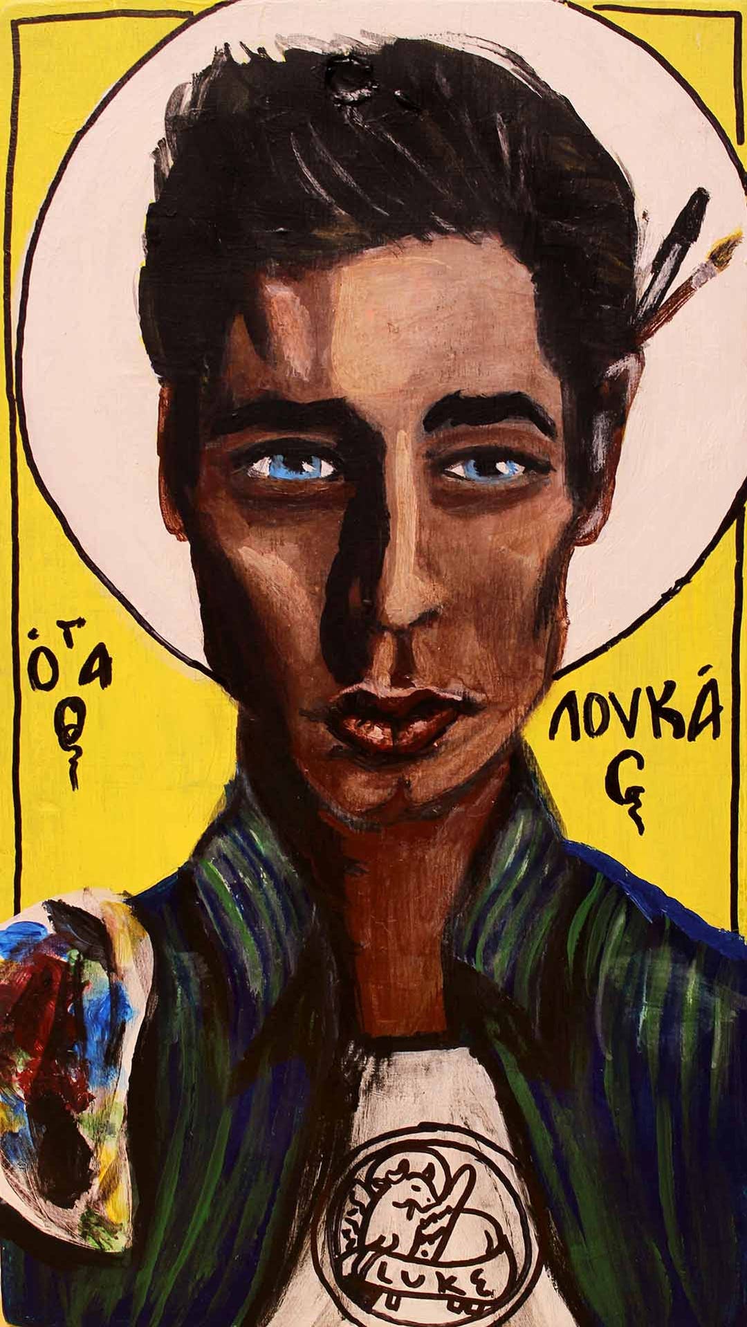 St. Luke Modern Icon 5"x7" Print - Etsy