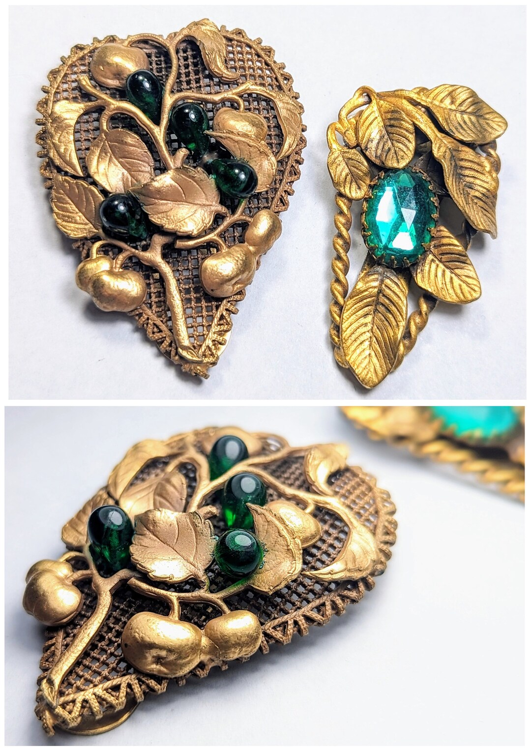 Antique 1920's Art Nouveau Dress Clips Lot of 2 - Etsy