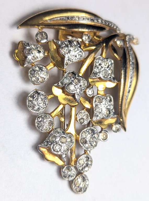 Early Alfred Philippe Crown Trifari Gold and Pave Bel… - Gem
