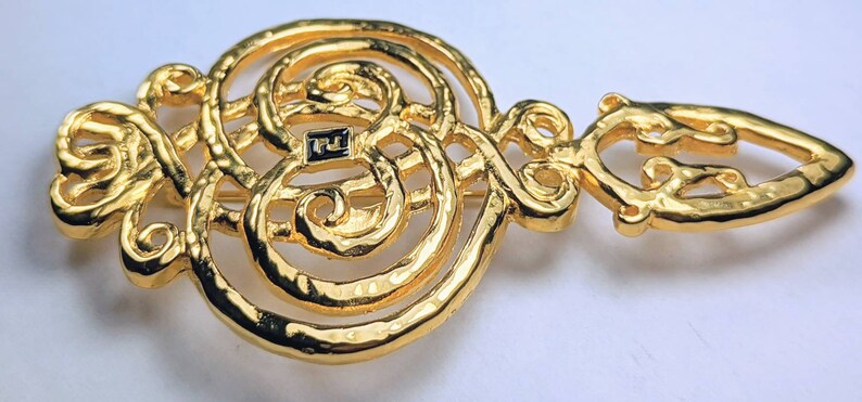 RARE Vintage Fendi Gold Toned Victorian Revival Brooch - Etsy