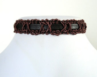 Black Lace and Faux Leather Bracelet Black Goth Cuff | Etsy