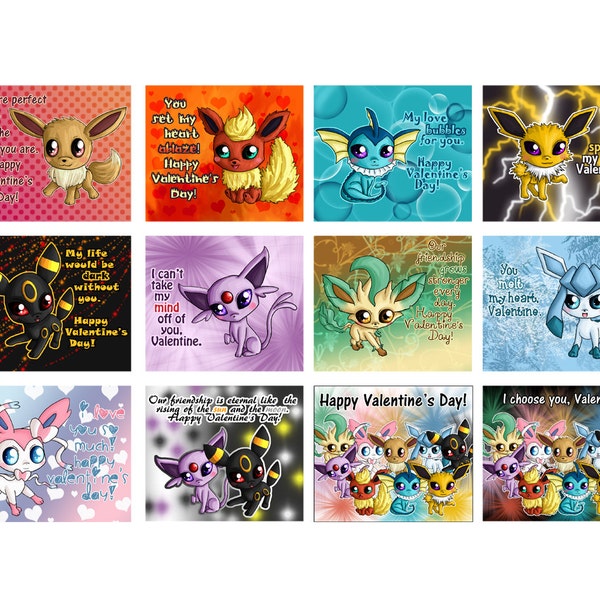 Custom Pokémons Card Valentine - Etsy