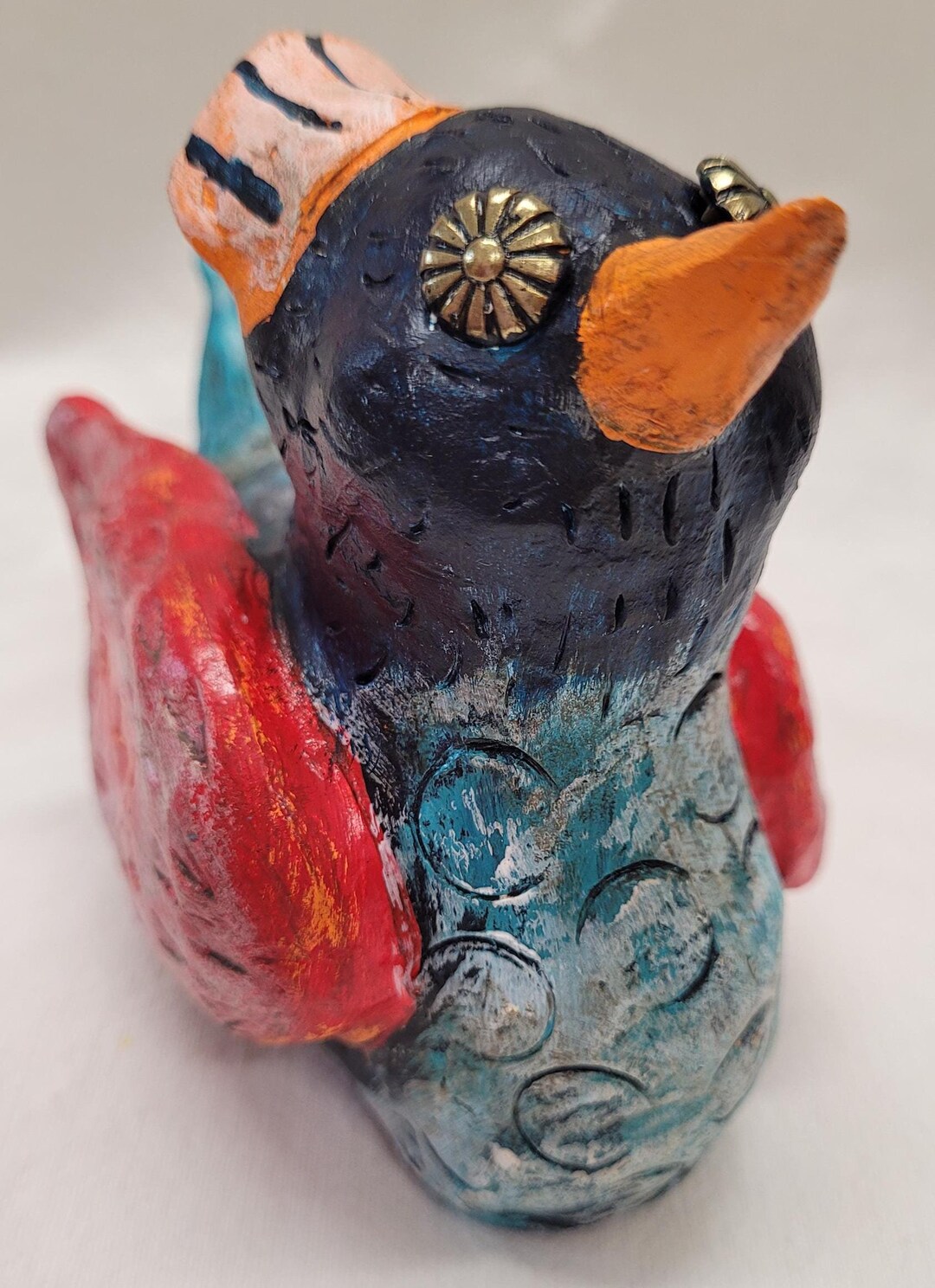 Fly High - Handmade Mixed Media Figure - Sculpture - Bird - - Gift ...