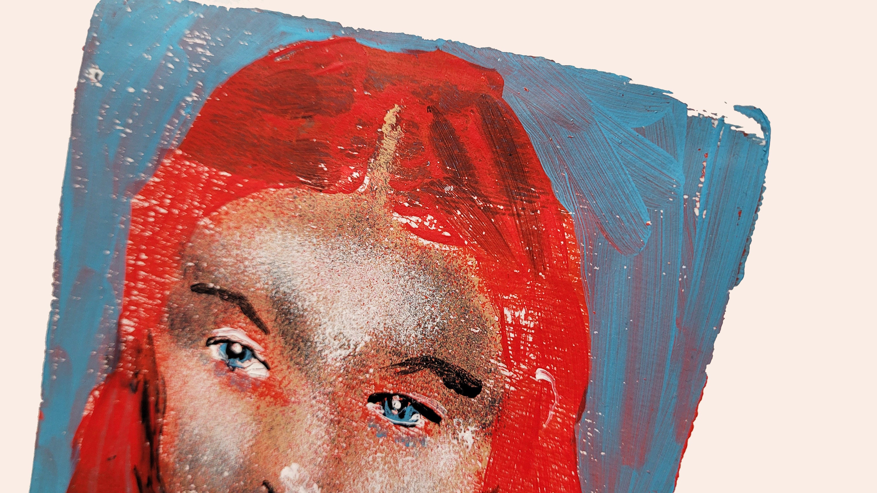 Monoprint Redhead - Original Painting - Piarom - Portrait Figure ...