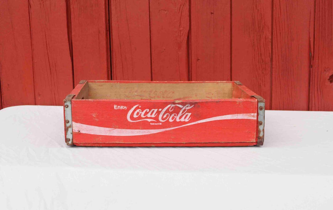 Vintage Coca Cola Wood Crate,red and White, Coke, Soda, Pop, Wood ,box, Bottle Crate, 1970s - Etsy